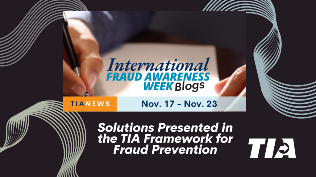Solutions Presented in the TIA Framework for Fraud Prevention | TIA